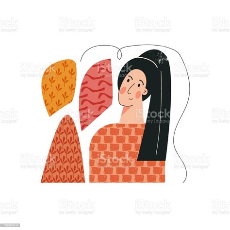 여성의 날 현대 미니멀 한 추상적 인 미적 플랫 벡터 일러스트와 여성 캐릭터 손으로 그린 모양과 요소 보호 스타일 밝은 색상과 질감 International Womens