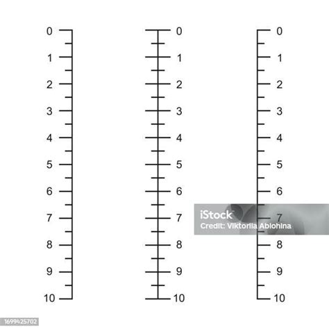 10cm 마크업이 있는 수직 눈금자 비늘 세트 센티미터 단위로 차트를 측정합니다 거리 높이 또는 길이 측정 수학 또는 재봉 도구 척도에 대한 스톡 벡터 아트 및 기타 이미지