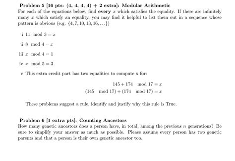 Solved Problem 5 [16 Pts 4 4 4 4 2 Extra] Modular
