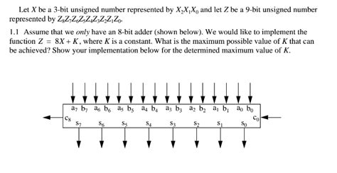 Solved Let X Be A 3 Bit Unsigned Number Represented By
