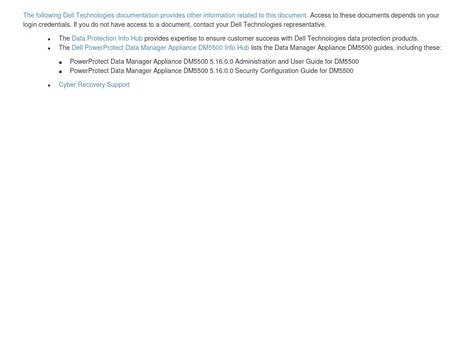Dell Technologies Documentation Powerprotect Data Manager Appliance Integration With