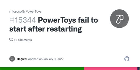 PowerToys Fail To Start After Restarting Issue 15344 Microsoft