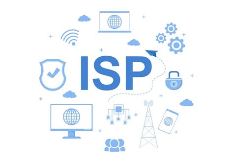 Premium Vector Isp Or Internet Service Provider Illustration With