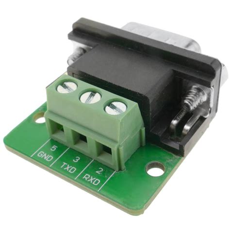 Adapter Serial Connection DB9 Male To 3 Pin Terminal Block Breakout Board Cablematic