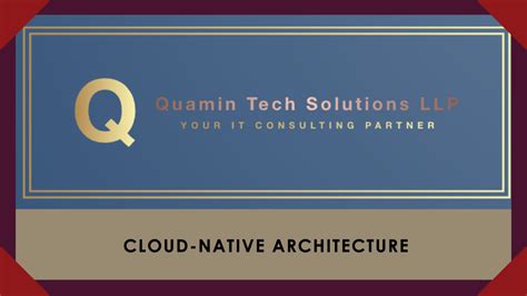 Designing The Cloud Native Architecture