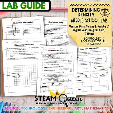 Density Lab Mass Volume And Density Of Liquids Regular And Irregular