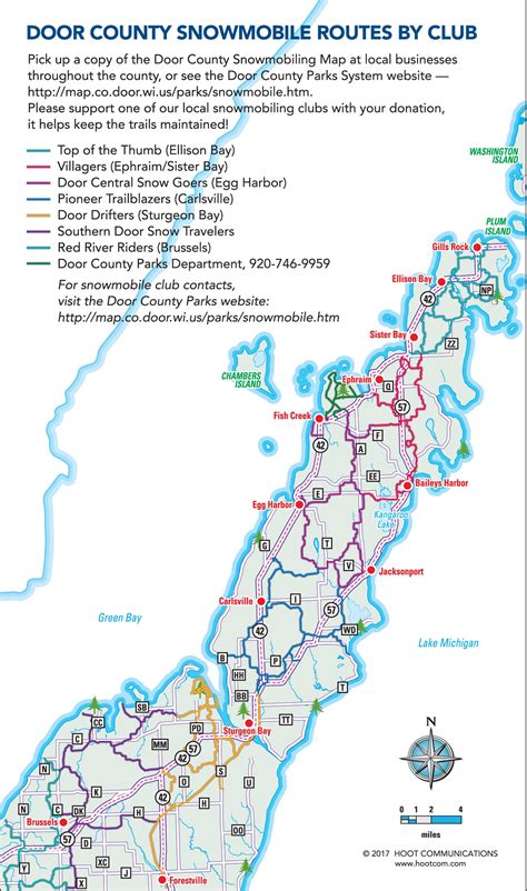 Door County Map Printable Door County Peninsula Wisconsin