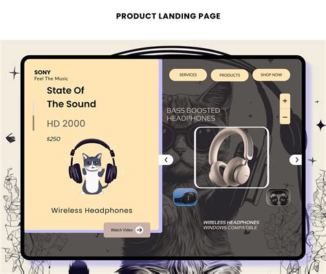 Headphone Landing Page Behance