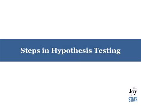 PPT Steps In Hypothesis Testing PowerPoint Presentation Free Download ID 4562739