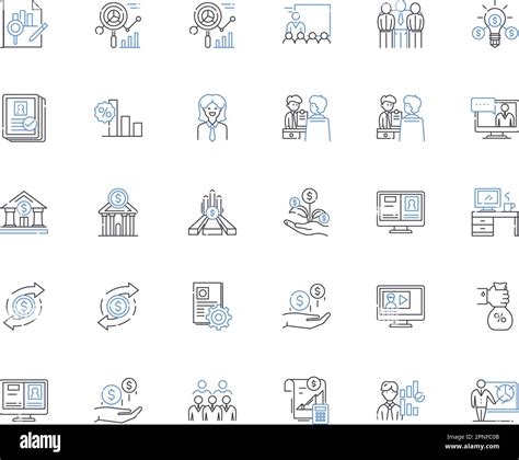 Examination Line Icons Collection Test Assessment Quiz Diagnosis