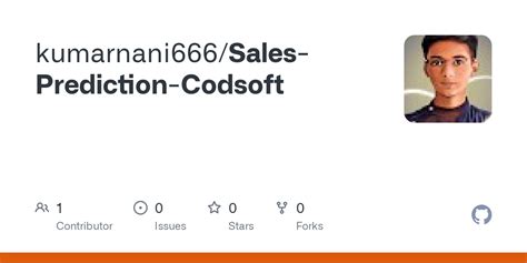 github kumarnani666 sales prediction codsoft