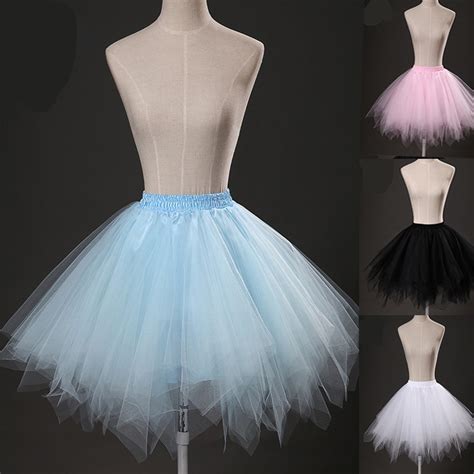 무료 짧은 할로윈 로리타 로커 빌리 프릴 여성 1950 년대 빈티지 페티코트 Crinolines 버블 투투 댄스 하프 슬립