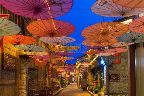 浙江宁波前童古镇夜景高清图片下载 正版图片501316738 摄图网