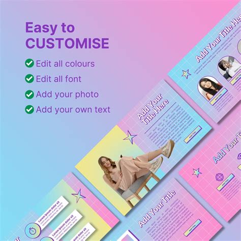 Colorfull Powerpoint Template 2023 Minimalist Persetation Etsy