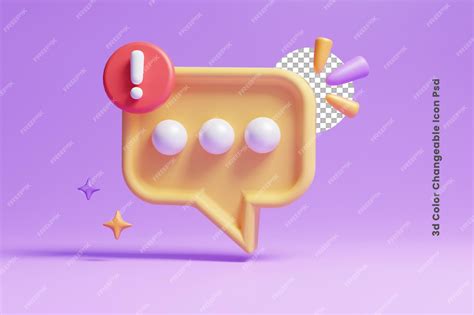 Premium Psd 3d Speech Bubbles Icon Or Chat Message Notification Icon Or 3d Online Messaging Icon