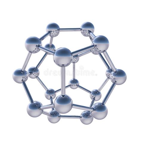 Chrome Spherical Molecular Structure Stock Illustration Illustration Of Abstract Atom 58398344