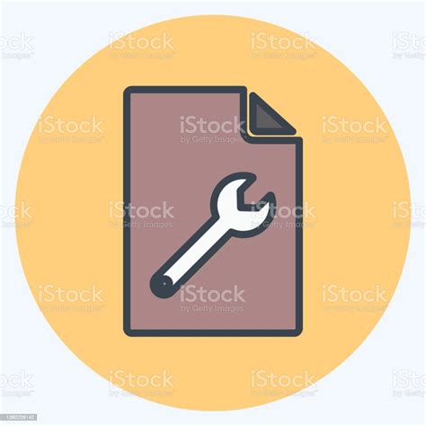 아이콘 콘텐츠 관리 It 서비스 기호에 적합합니다 컬러 메이트 스타일 편집 가능한 간단한 디자인 디자인 템플릿 벡터 간단한 기호