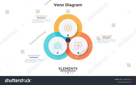 세 개의 겹치는 원 또는 라운드 스톡 벡터로열티 프리 2184762217 Shutterstock