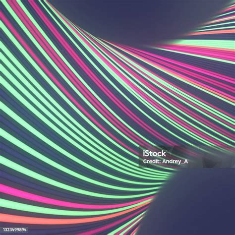 트위스트 멀티 컬러 물결 와이어 최신 3d 렌더링 디지털 일러스트레이션 라인 아트 디자인 요소 추상적인 배경에 대한 스톡 사진 및 기타 이미지 Istock