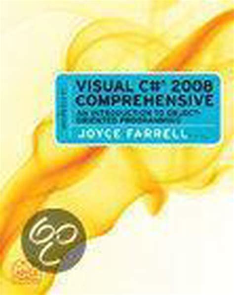 microsoft visual 2008 comprehensive 9780495806431 joyce farrell boeken bol