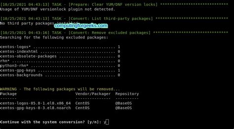 How To Convert Centos 8 To Rhel 8 Server Computingforgeeks