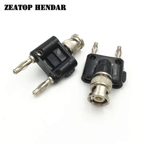 Aliexpress Com Buy Pcs Bnc Male Jack To Two Dual Mm Banana Male Plug Connector Adapter Wire