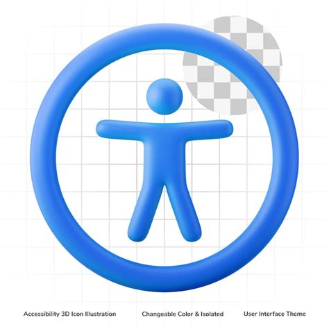 Premium Psd Accessibility Universal Symbol Interface Theme 3d Icon Illustration Editable Isolated