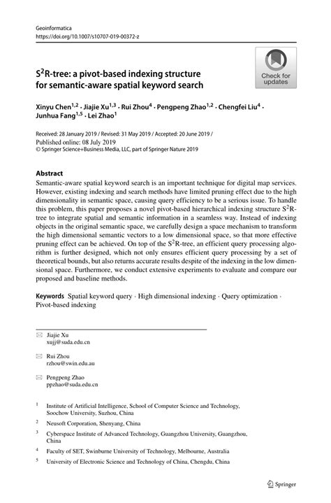 pdf s2r tree a pivot based indexing structure for semantic aware spatial keyword search