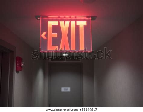 Exit Sign Over Royalty Free Licensable Stock Photos Shutterstock