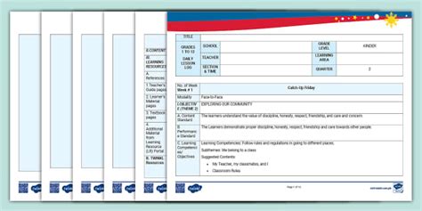Matatag Curriculum Based Kindergarten Lesson Plan For Quarter 2 Week 1