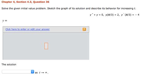 Solved Solve The Given Initial Value Problem Sketch The