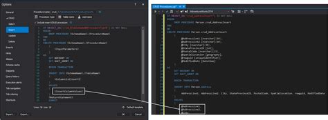 Creating Crud Procedures