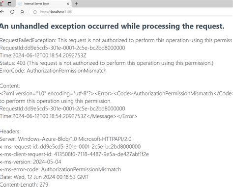 Core Mvc Issue With Assessing Data In Blob Storage Using