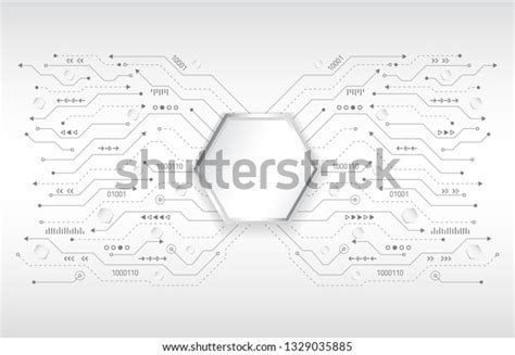 Chip Electronic Pattern Computer Technology Motherboard Stock Vector Royalty Free 1329035885
