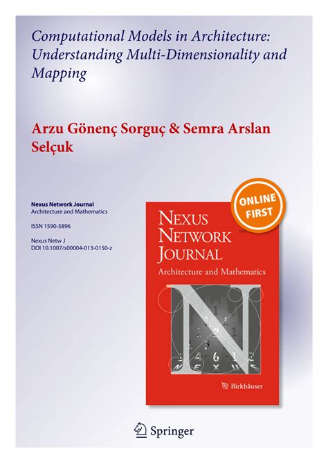 Pdf Computational Models In Architecture Understanding Multi