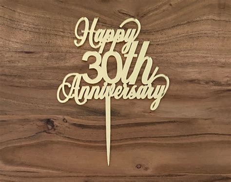 Happy 30th Anniversary Cake Topper Etsy