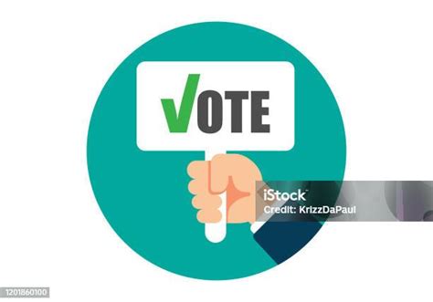 손 들고 투표 표지판 보드 선거에 대한 스톡 벡터 아트 및 기타 이미지 선거 태국 개념 Istock