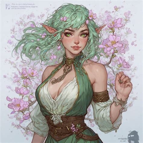 Spring Eladrin Art Character Portraits Dungeons And Dragons