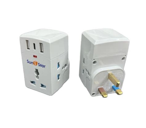 Sunstar 13a 3way Multiple Adaptor Multi Way Adaptor 13a Plug Socket