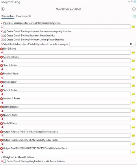 Osic Tools Dialog Box Input Displaying Red Numbers Corresponding