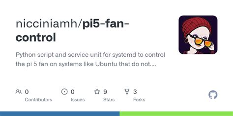 github nicciniamh pi5 fan control python script and service unit for