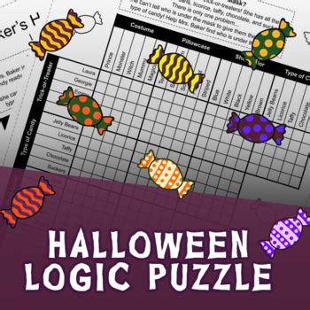 Halloween Logic Puzzle Advanced Level Ms Baker S Halloween Hassle