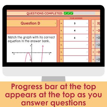Polynomial Graphs In Factored Form Digital Matching Activity AP Precalc