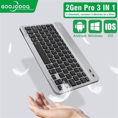 Goojodoq Bluetooth Wireless Keyboard And Mouse Set For Android Phone Laptop Tablet Rechargeable