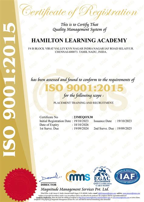 Maria Shalini On Linkedin Hamiltonacademy Isoiafcertified