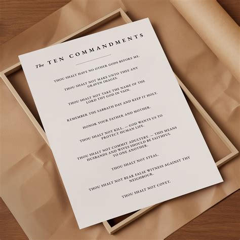 The Ten Commandments Exodus 20 Torah Modern Scripture Bible Verse