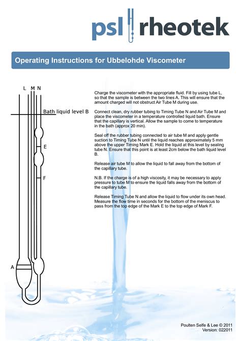 Astm Ubbelohde Viscometer Psl Rheotek