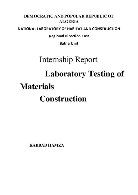 Pdf Laboratory Testing Of Materials