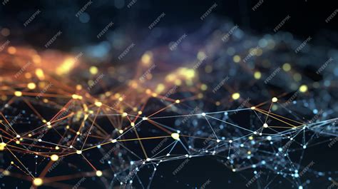 Premium Ai Image A Complex Network Of Interconnected Lines And Dots