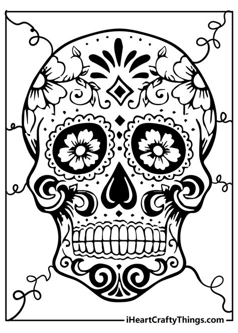 30 Sugar Skull Coloring Pages For The Day Of The Dead